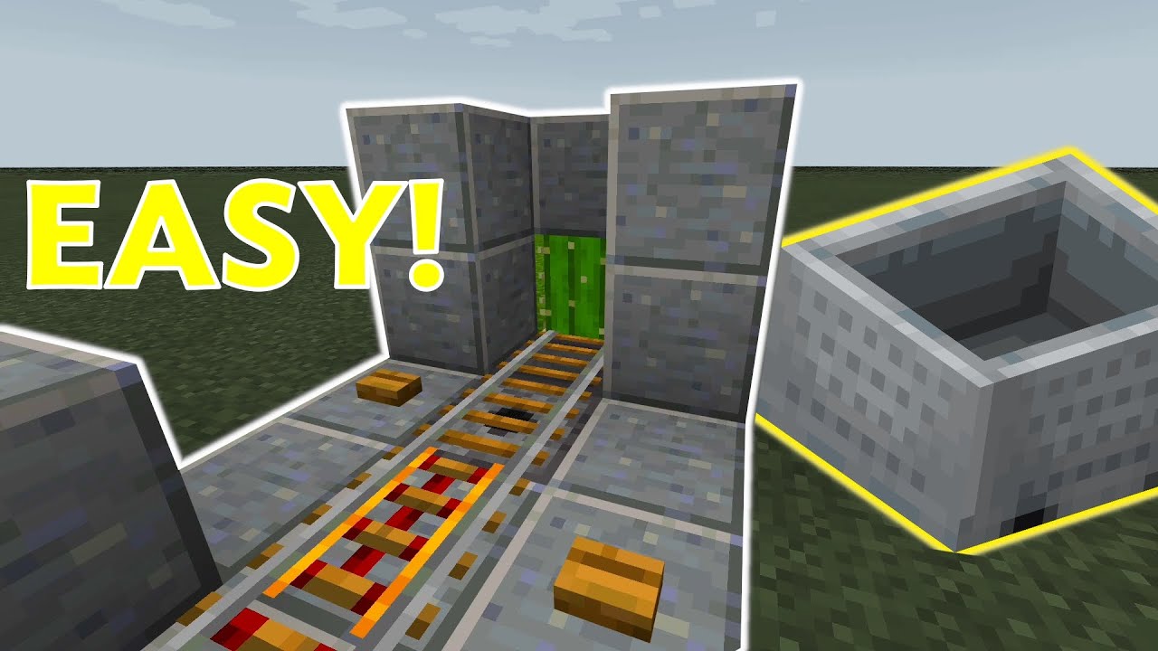 Super Easy Minecart Pickup Station! (Bedrock and Java 1.16) - YouTube