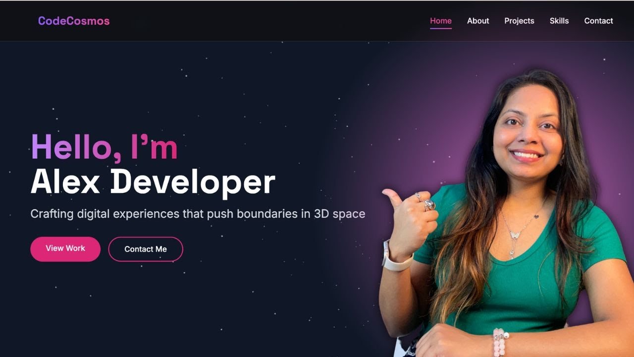 Build a Complete Responsive Developer Portfolio Website using HTML, CSS ...
