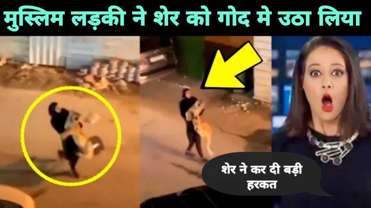 Ladki ne sher ko ghod me uthaya - YouTube