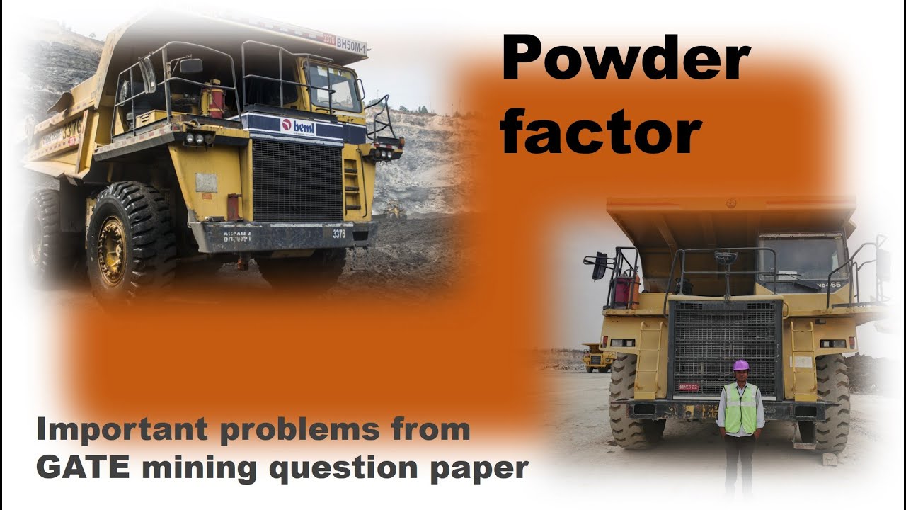 Questions from GATE mining | Topic - Powder factor | Surface blasting ...