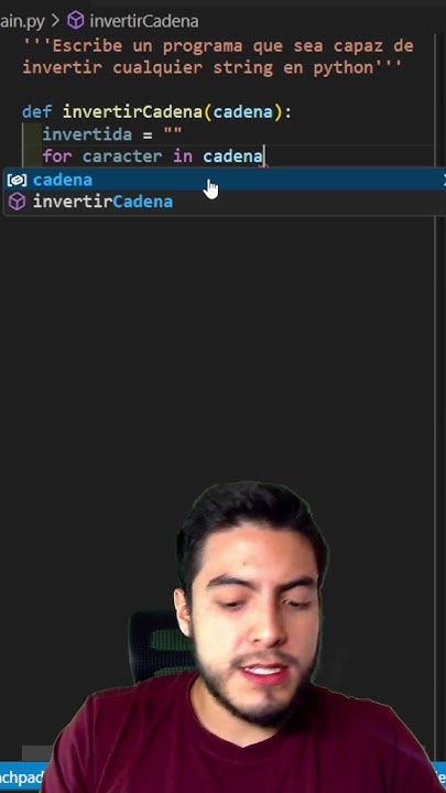 Invertir cadena de texto en Python | Invertir string en Python | Preguntas de prueba técnica ...
