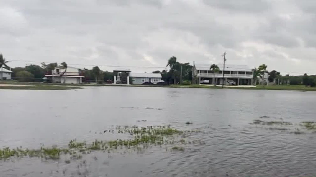 Streets and yards flooded in Everglades City after nearly 15 inches of ...