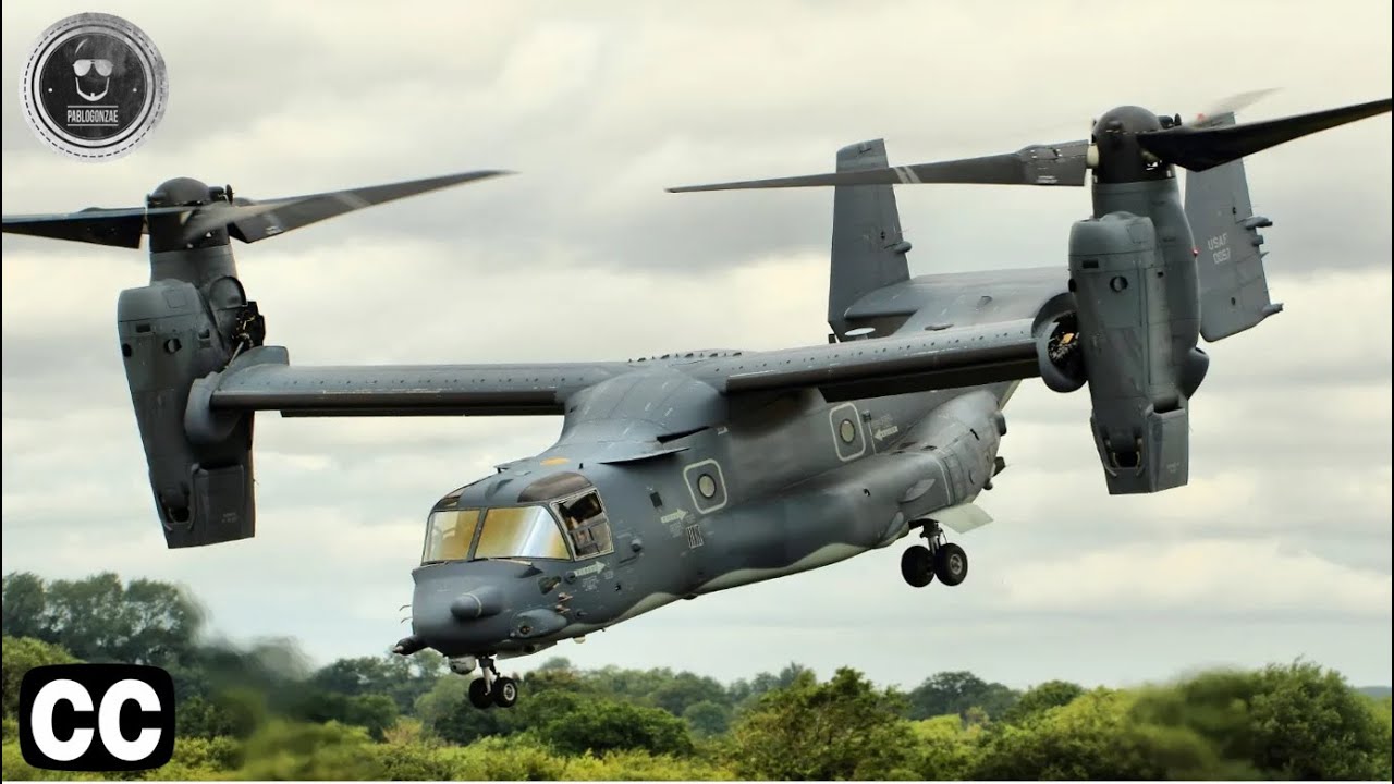 El primer convertiplano con motores basculantes Osprey V-22 - YouTube