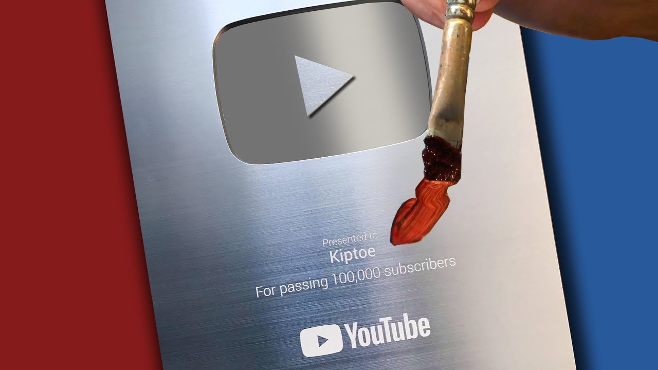 Custom Painting My Silver Play Button! - YouTube