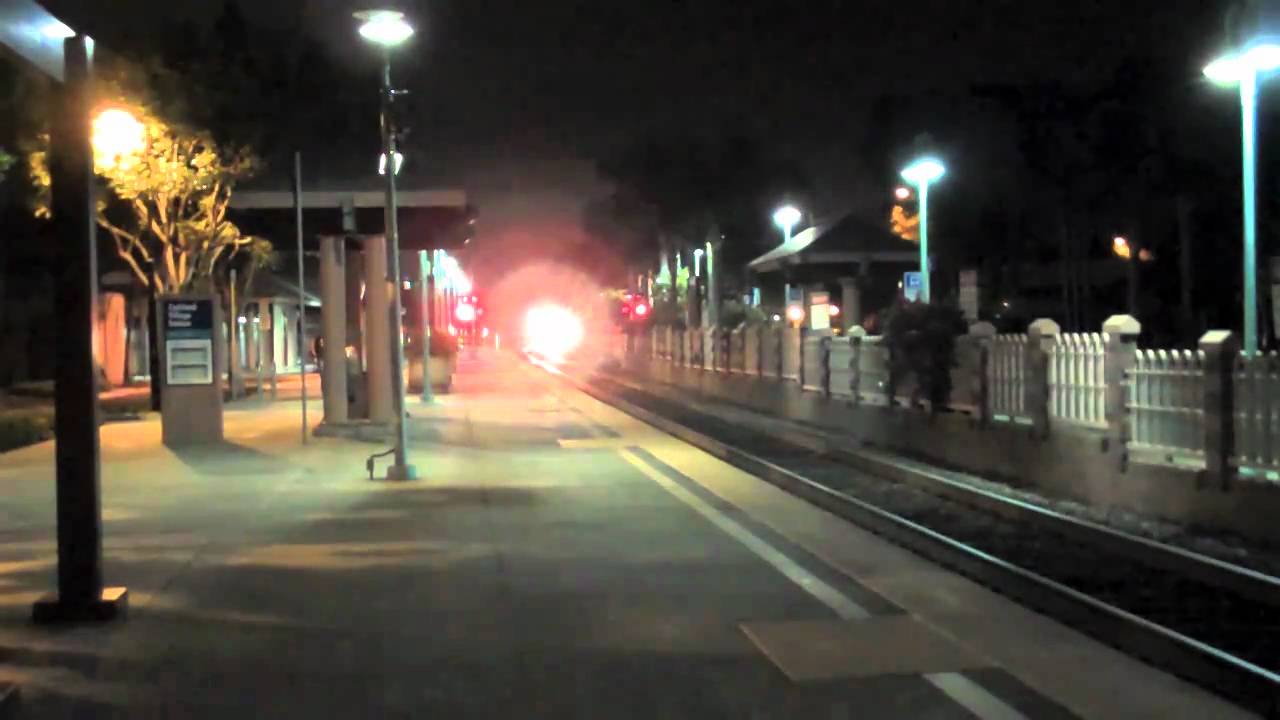 Northbound Coaster arriving with 2102 - YouTube