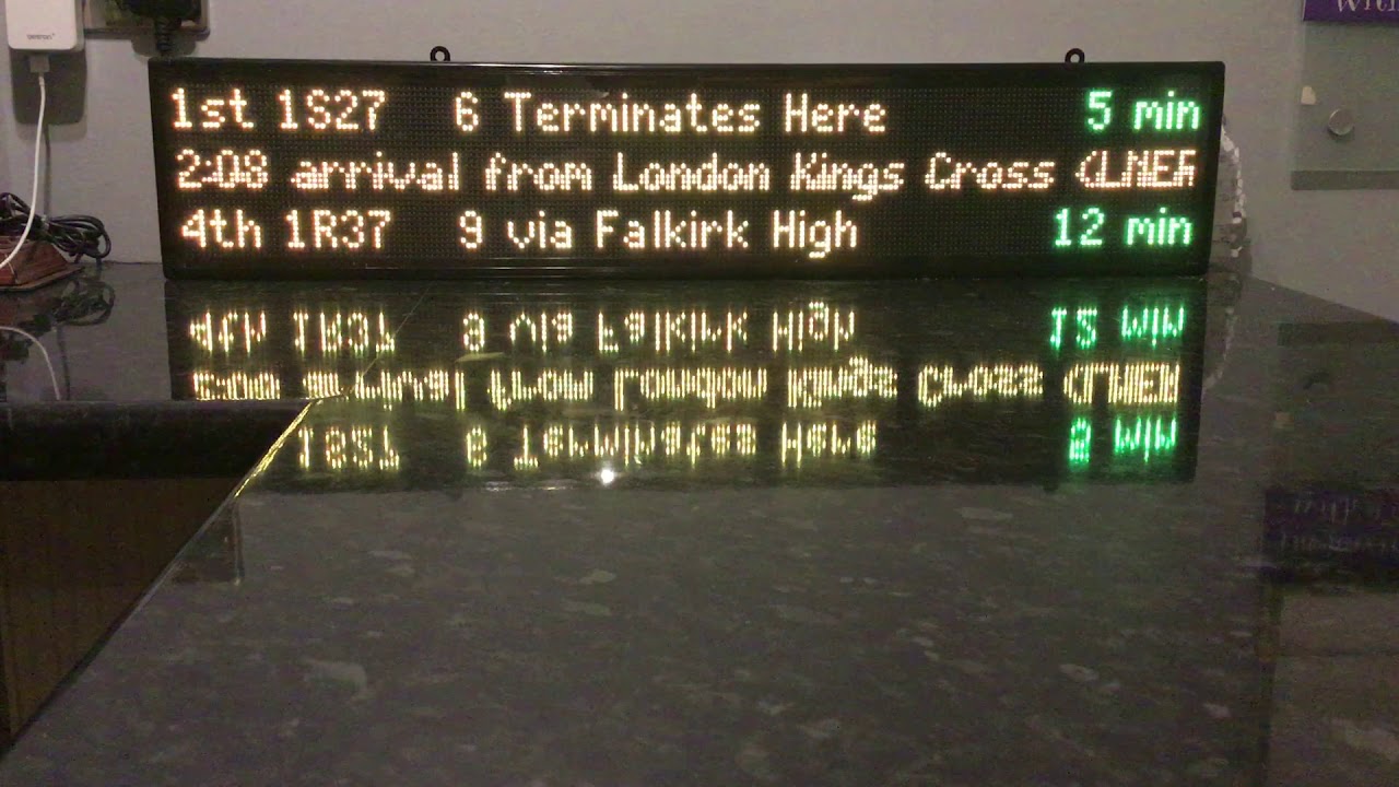 train dot matrix Edinburgh waverley - YouTube