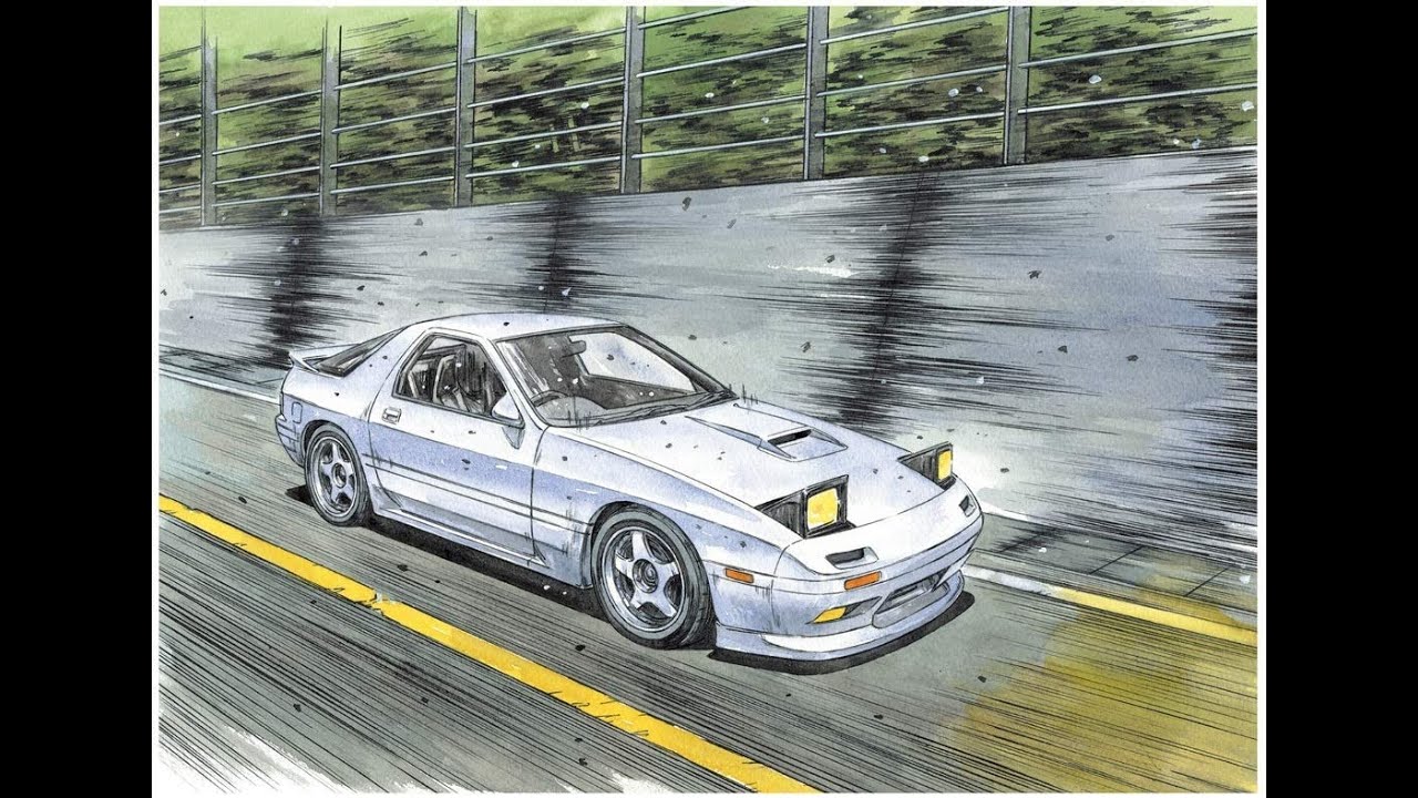 Akagi's White Comet on Winter Akina - YouTube