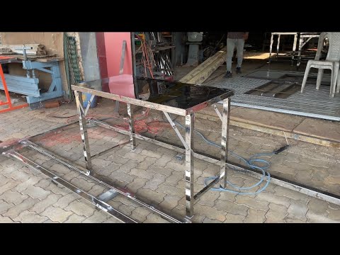 how to make steel table at home || 24 x 48 inch stainless steel table ...