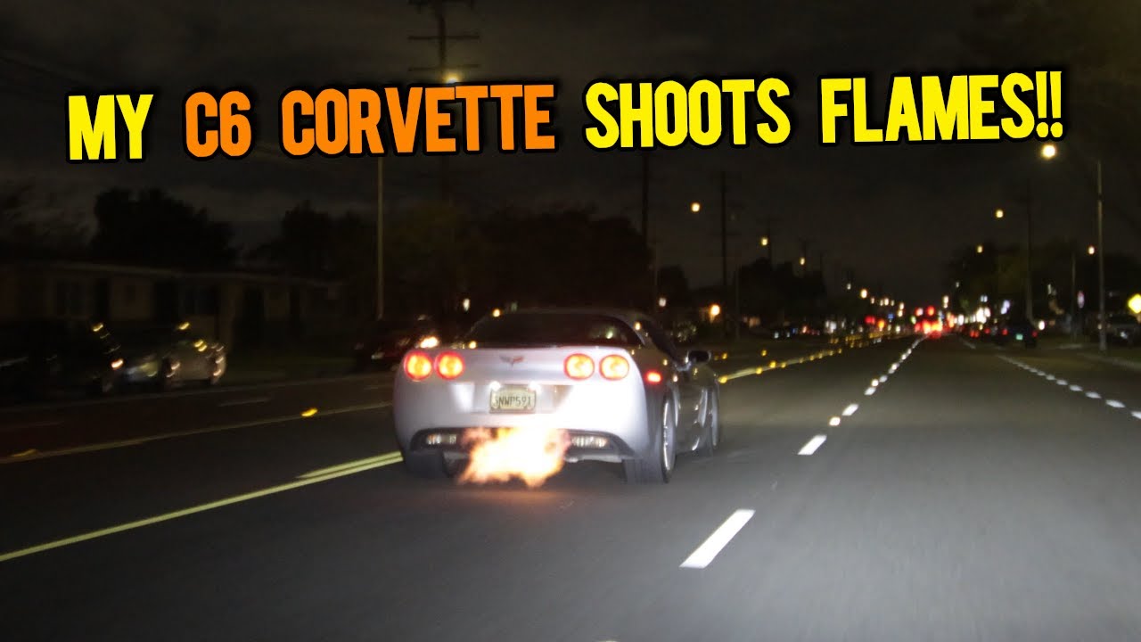 The C6 Corvette shoots FLAMES!! (+ NEW TIRES) - YouTube