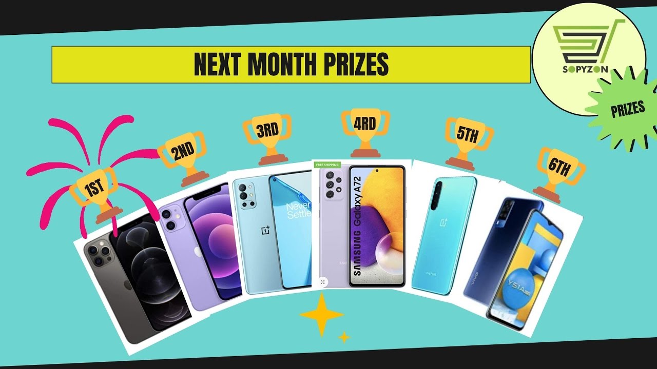SopyZon Monthly Mobile Winning Contest. Golden chance to win Apple ...