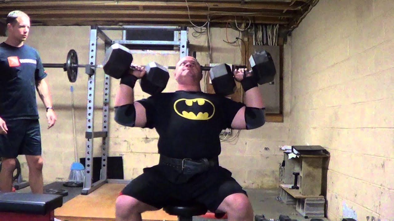 OHP 250 x 2 / Seated DB Press 100s x 10 - YouTube