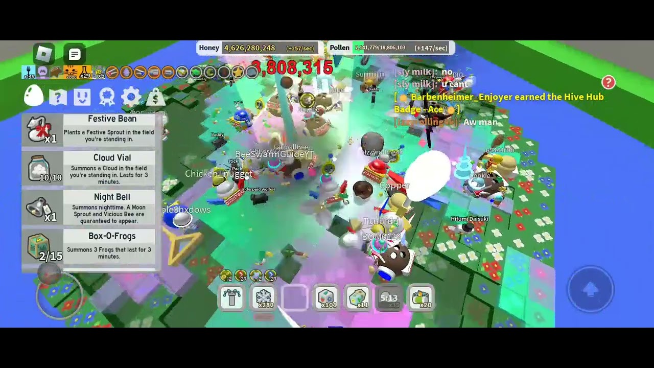 Bee Swarm Guide macroing in hive hub?! - YouTube