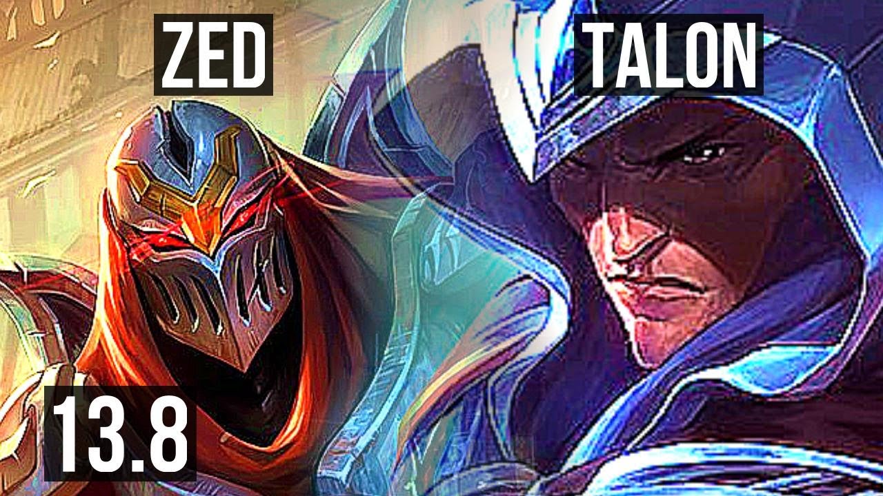 ZED vs TALON (MID) | 17/3/14, 700+ games, Legendary, 800K mastery | KR ...