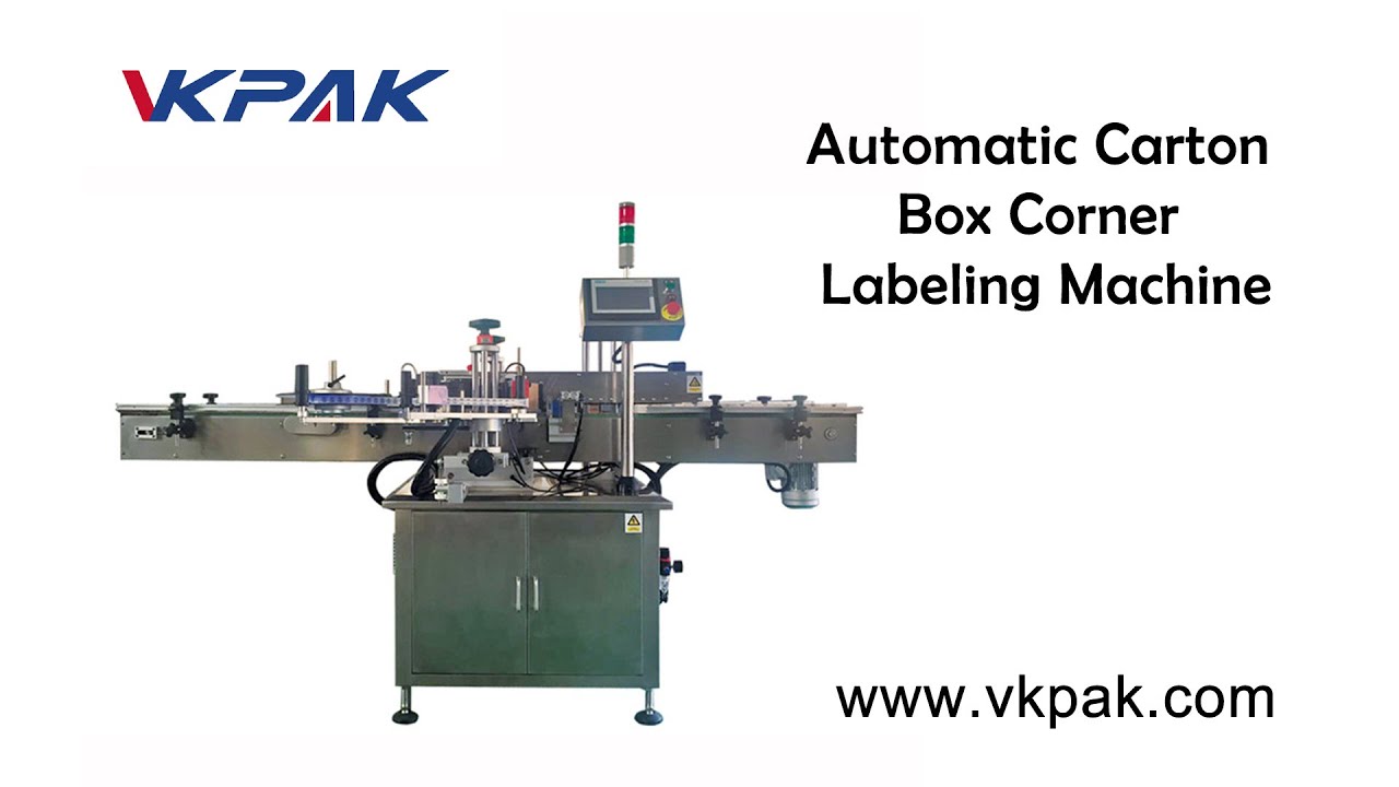 Box Labeller, Automatic Corner Labeling Machine - YouTube