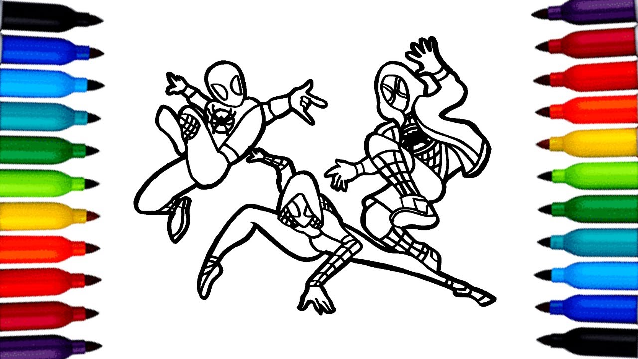 Spider Man Across the Spider Verse Coloring Pages - YouTube