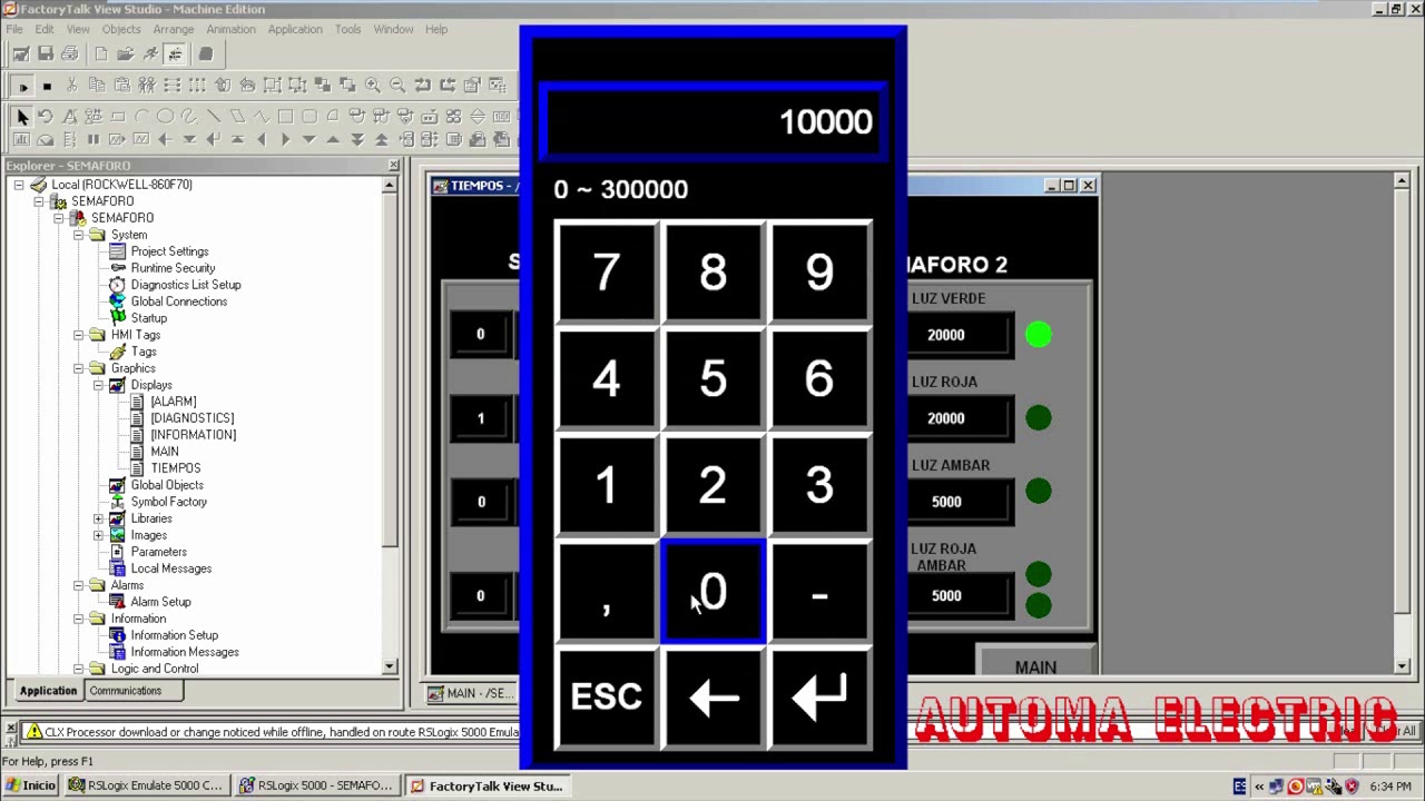 RSLogix 5000 Semaforo Grafcet SFC - YouTube
