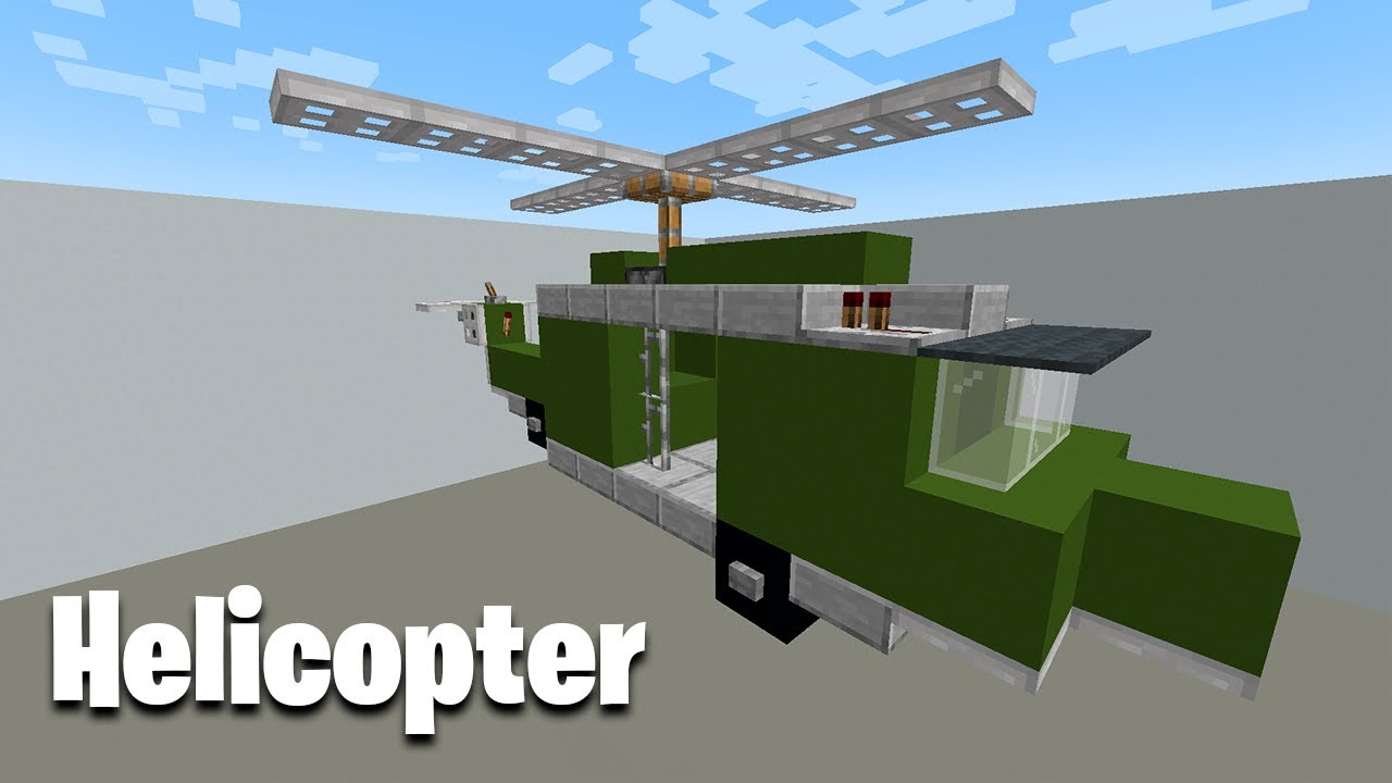 Helicopter in Minecraft - Military Build Hacks - YouTube