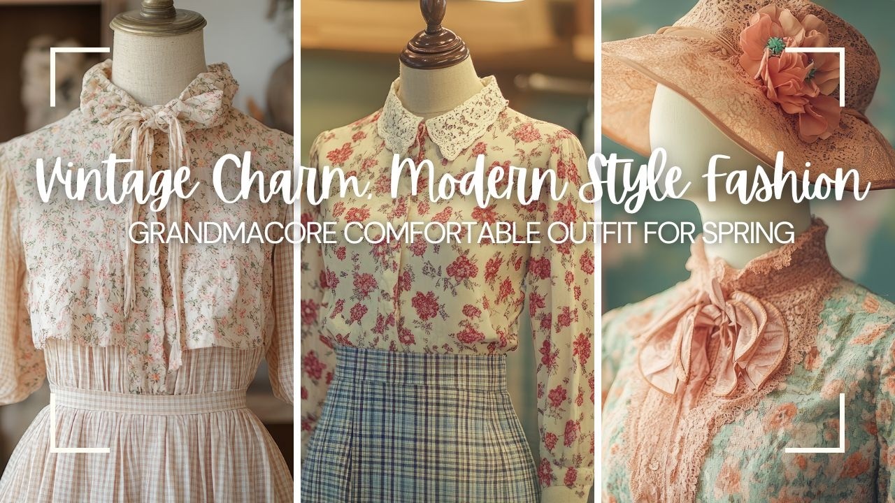 Vintage Charm, Modern Style Fashion: Grandmacore Comfortable Outfit for ...
