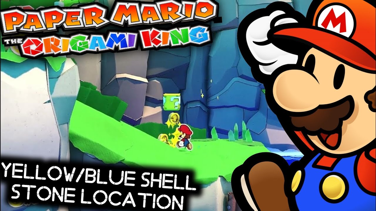 Paper Mario The Origami King [Overlook Mountain Yellow/Blue Shell Stone ...