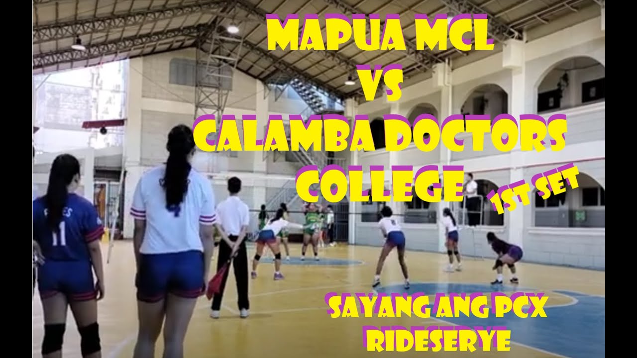 1st set / Mapua MCL vs Calamba Doctors College / SLCUAA WVT - YouTube