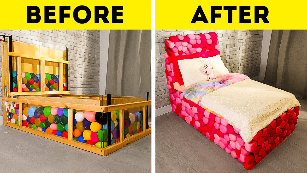 DIY Princess Bedroom And Secret Room Under The Bed - YouTube