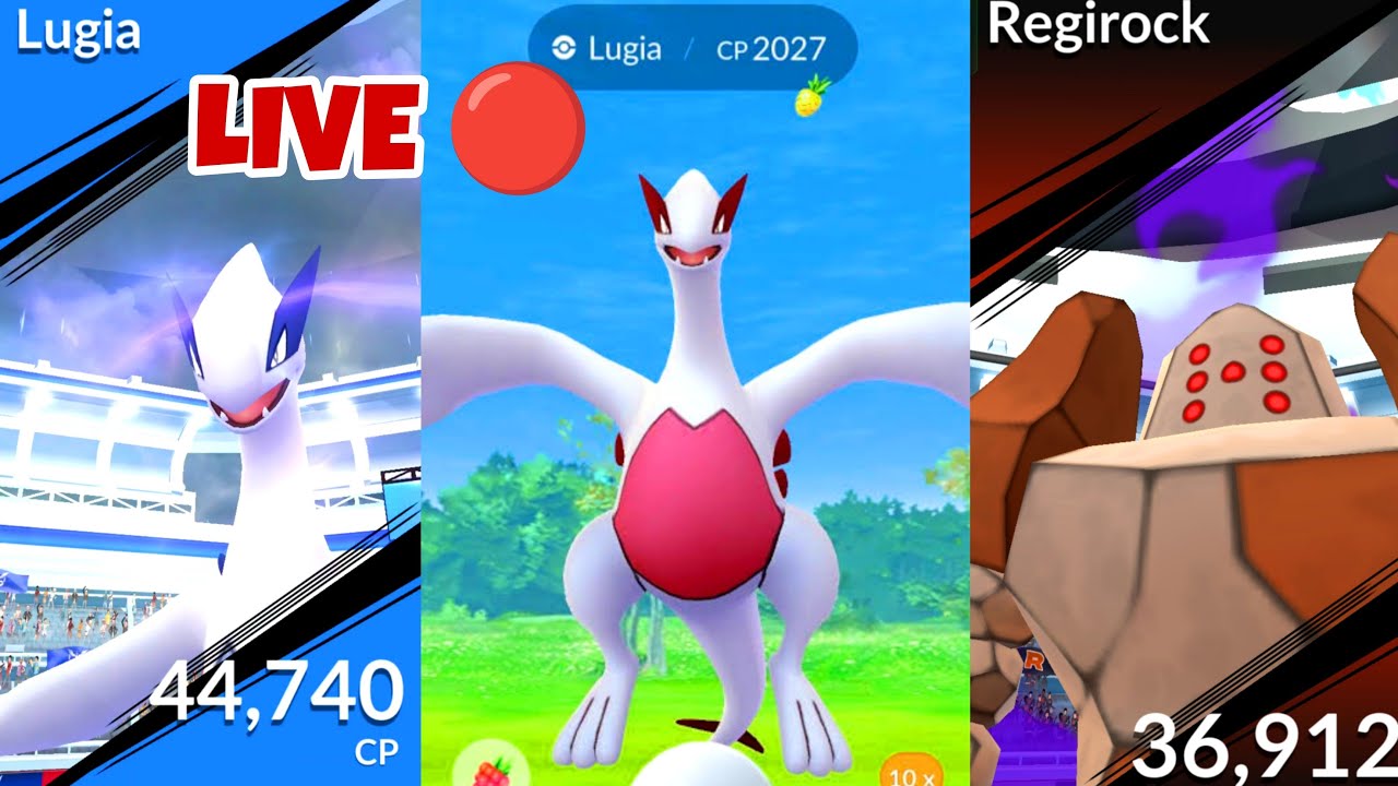 Lugia Raid Let's Go 🔴 LIVE Pokémon Go 2025 - YouTube