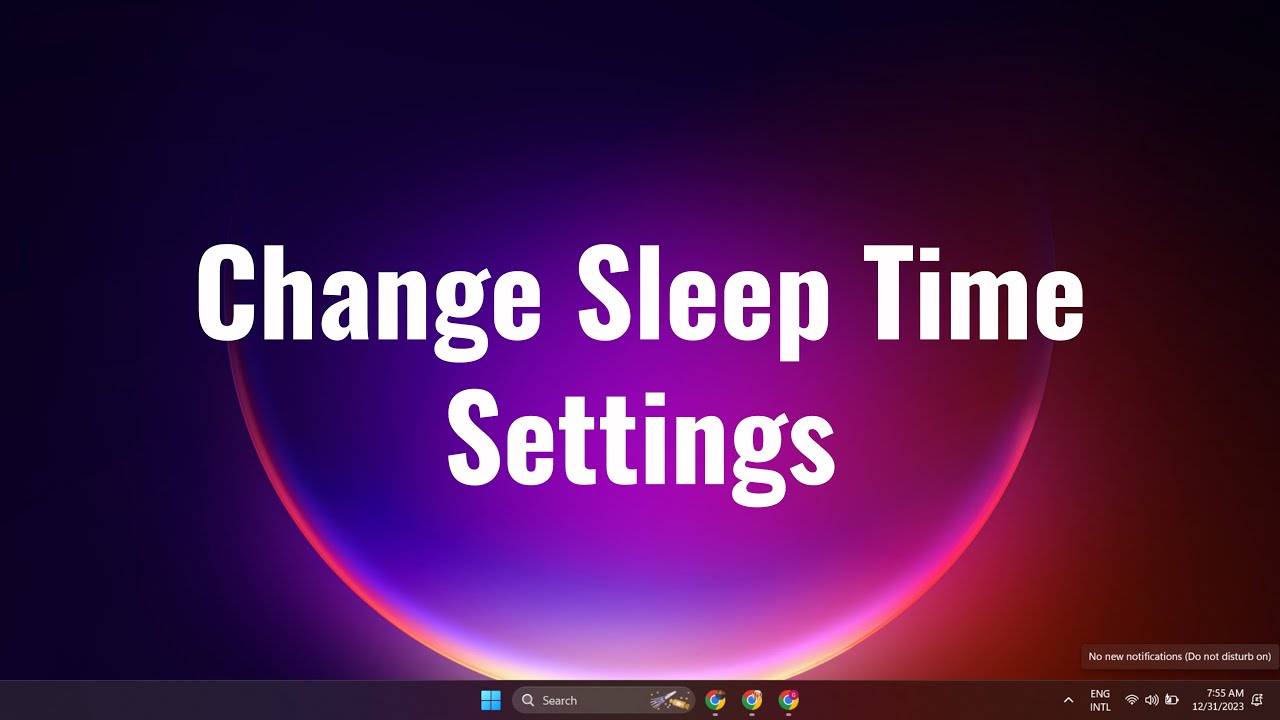 How to change Sleep Time settings on Windows 11/10 - YouTube