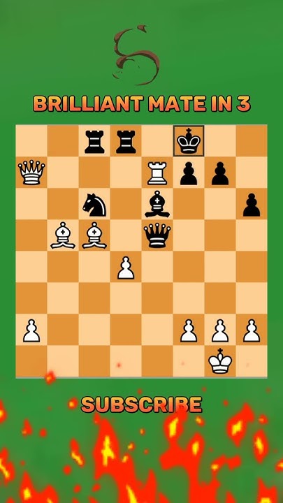 Brilliant mate in 3 #shorts #1million - YouTube