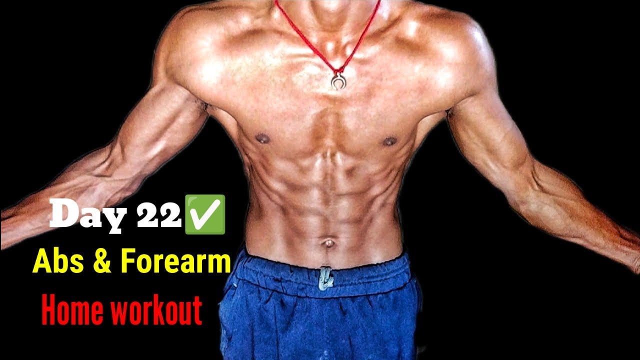 Day 22 ||Abs & Forearm Exercises|| Home workout - YouTube