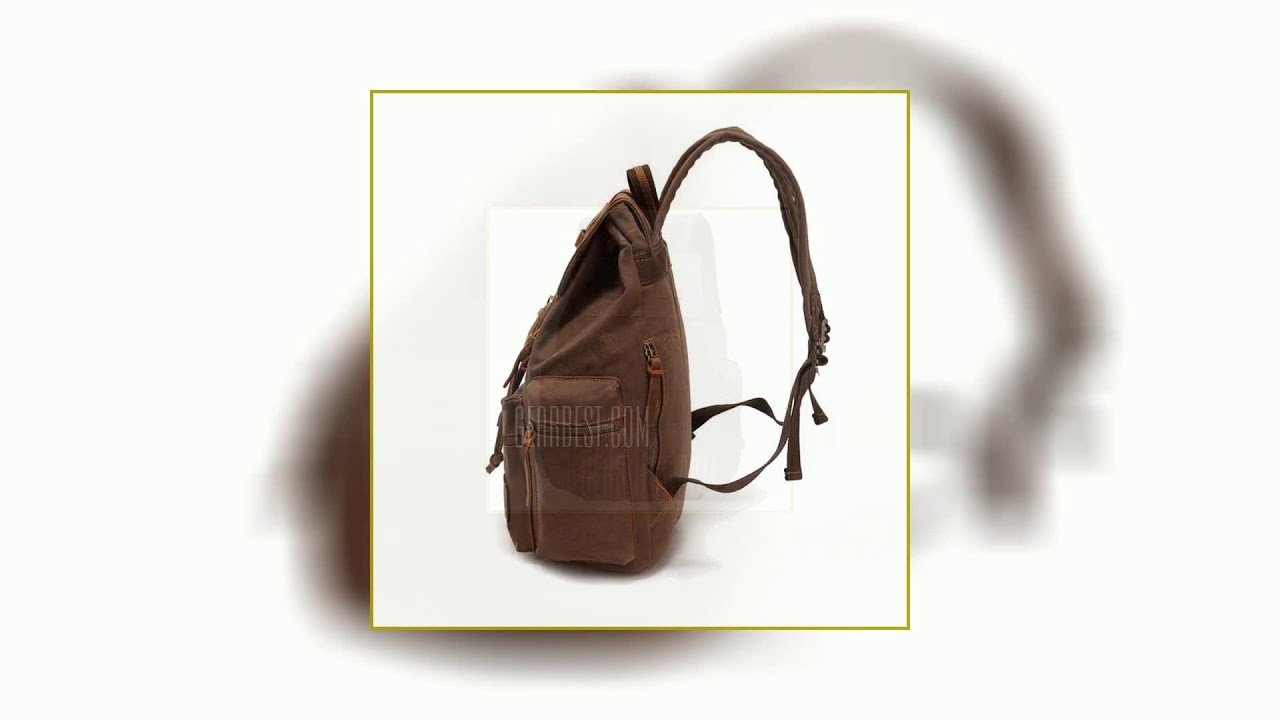 AUGUR Fashion Men Backpack Vintage Canvas School Bag Travel Large ...