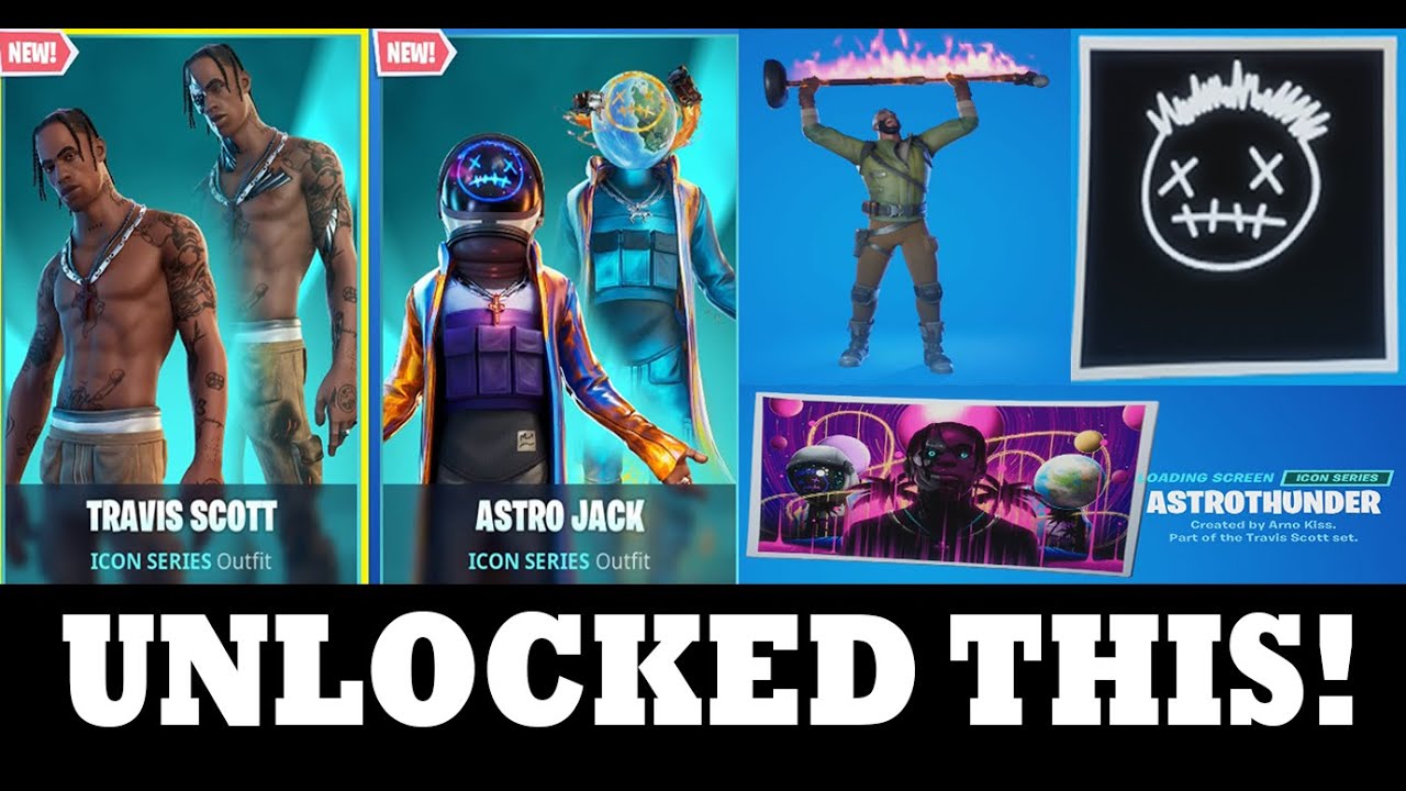 Fortnite Unlocked Travis Scott Skin / ASTRO JACK & Get 3 Free Rewards ...