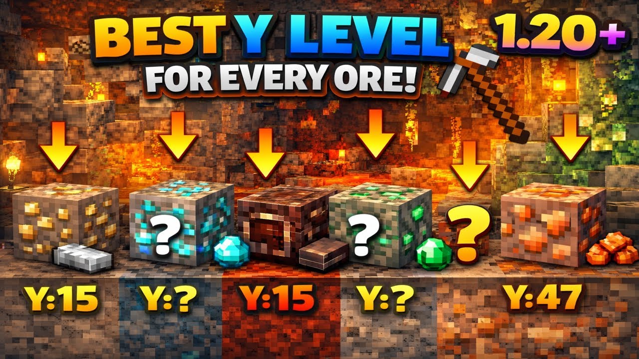 Best Y Level for Ores in Minecraft 1.20+ 😱 - YouTube