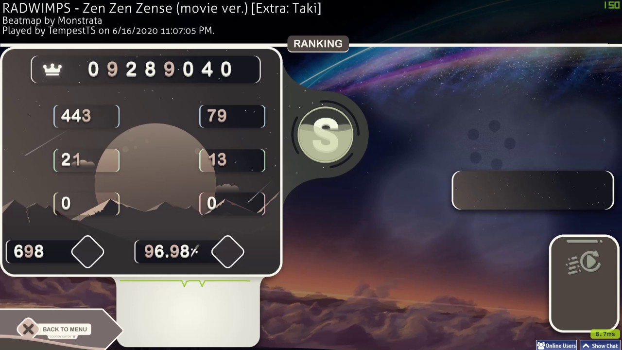Zen Zen Zense (movie ver.) FC | 96.98% ACC | 168pp - YouTube