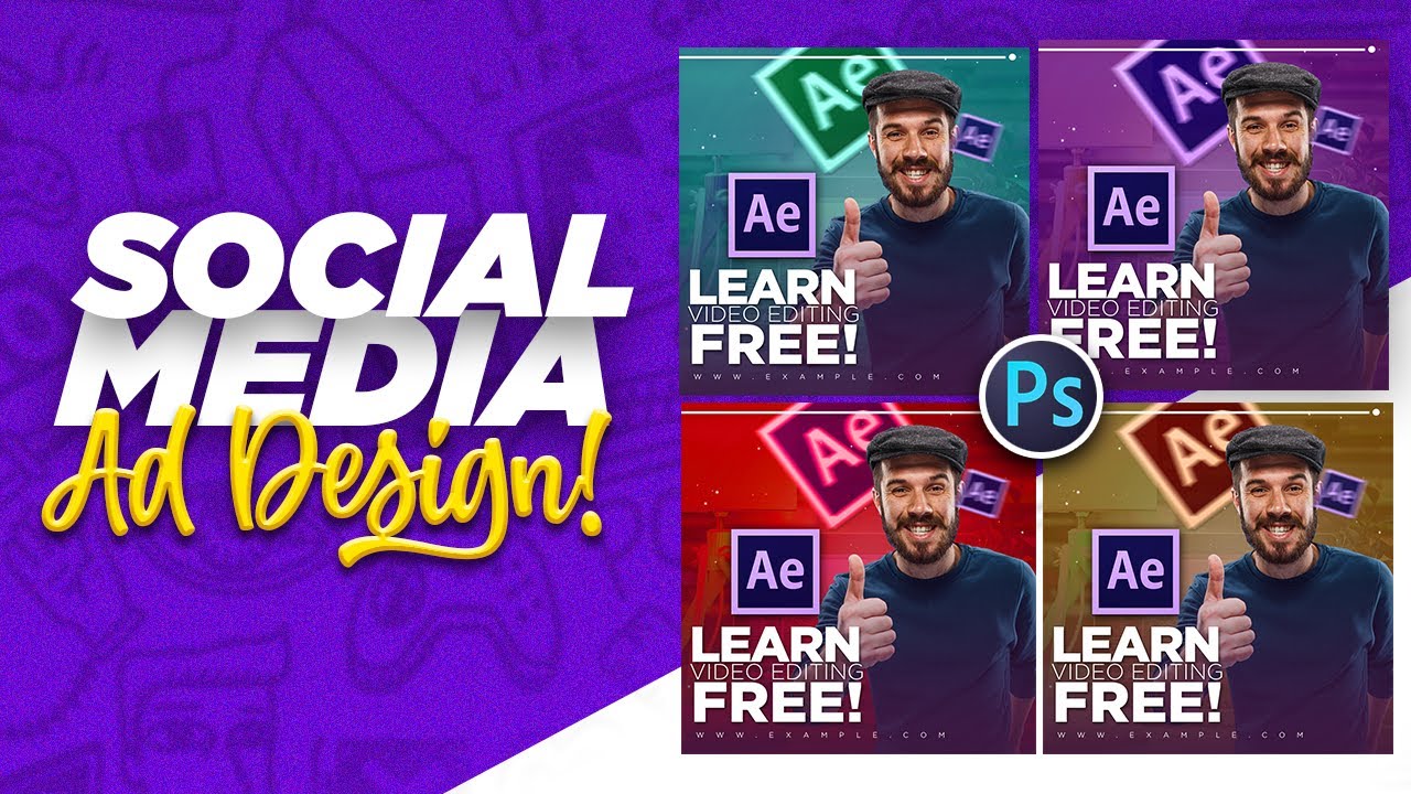 How To Make Social Media AD Design ! | AD Design Tutorial Photoshop ...