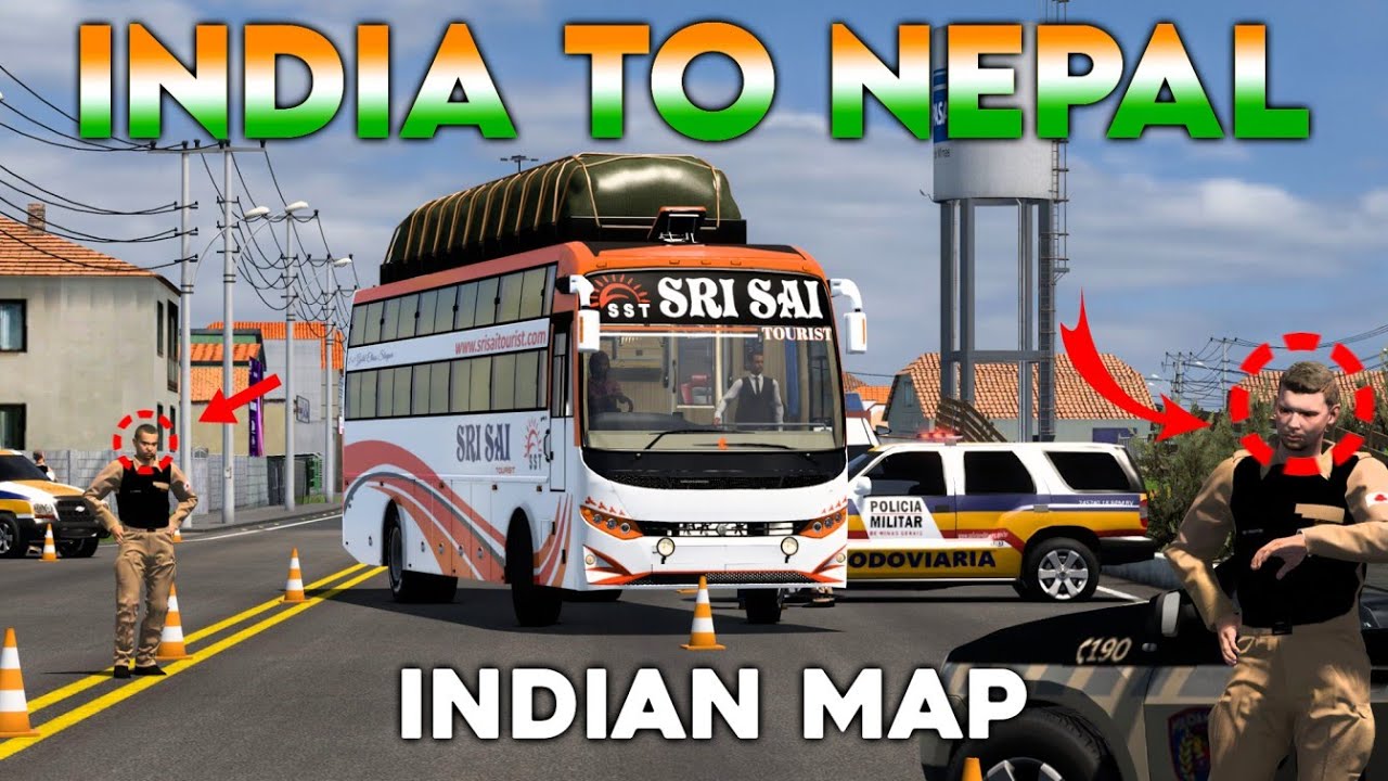 India to Nepal Journey 🇮🇳🇳🇵 | 1000 KM Road Trip | Indian Map | ETS2 ...