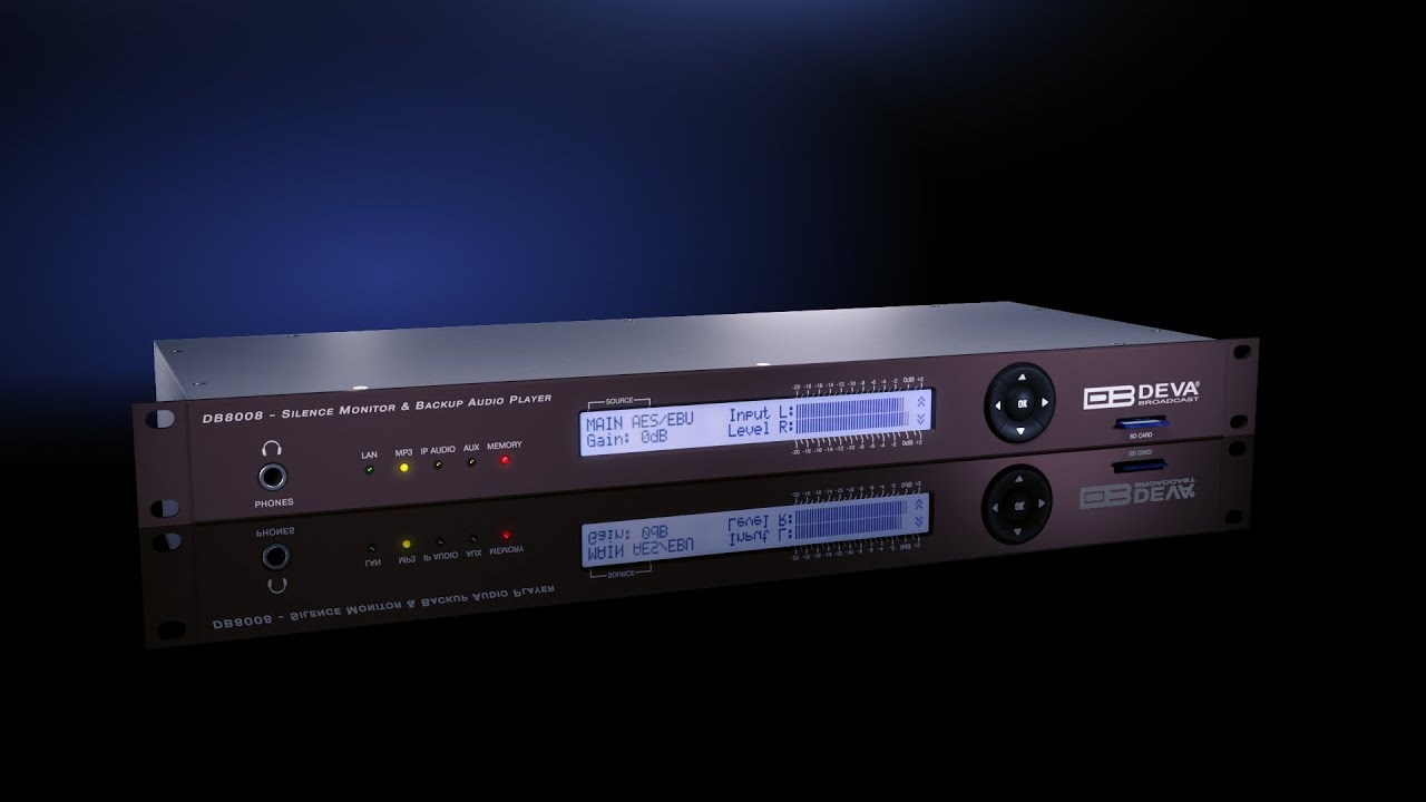 DB8008 - Digital Silence Monitor & IP Audio Backup Players - YouTube