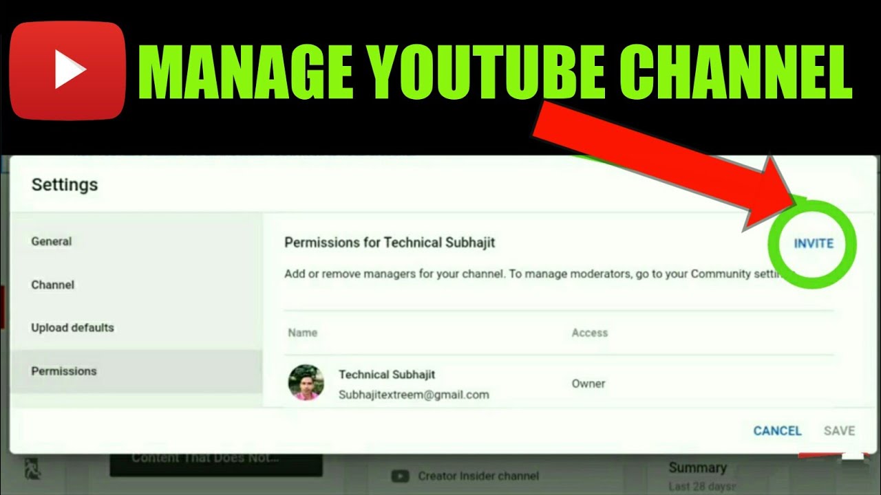 YouTube Channel Permission Use Kaise Kare | How to Use Channel Permission on YouTube Studio ...
