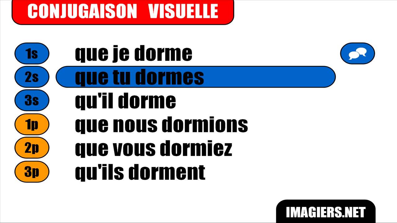 Conjugaison # Dormir # Subjonctif Présent - YouTube