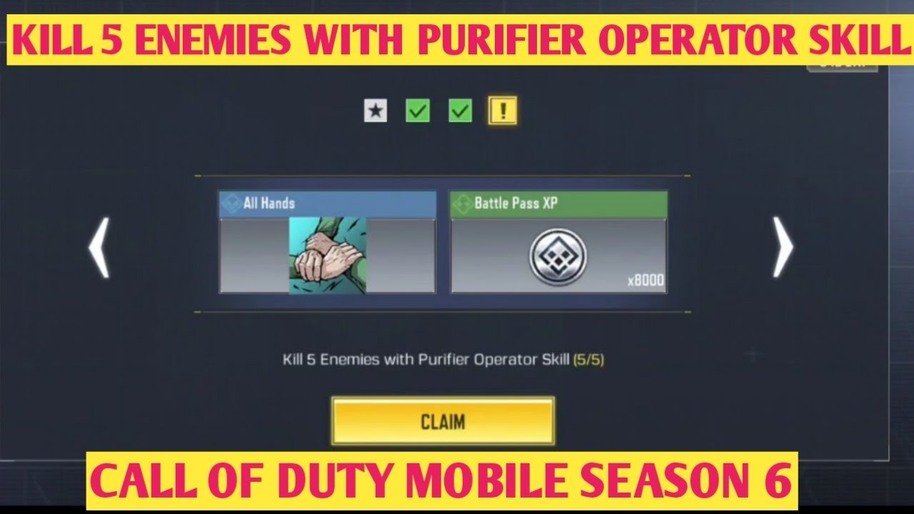 KILL 5 ENEMIES WITH PURIFIER OPERATOR SKILL BOOT CAMP CALL OF DUTY ...