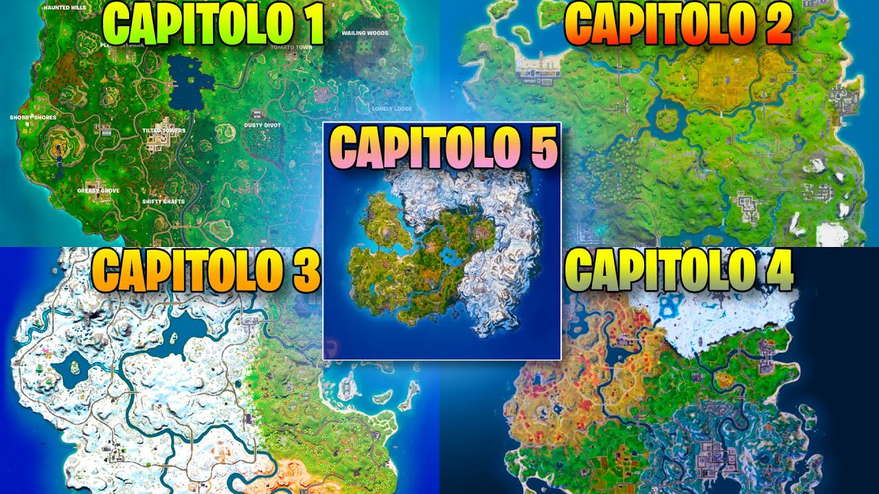 TUTTE LE MAPPE DI FORTNITE DALLA PEGGIORE ALLA MIGLIORE - YouTube