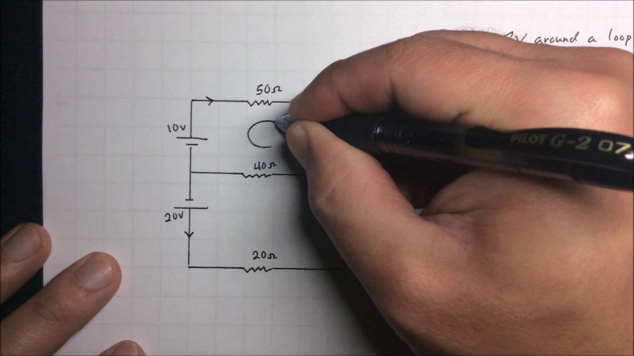 Circuits - Solving a Complex Circuit - Multiple Batteries - YouTube