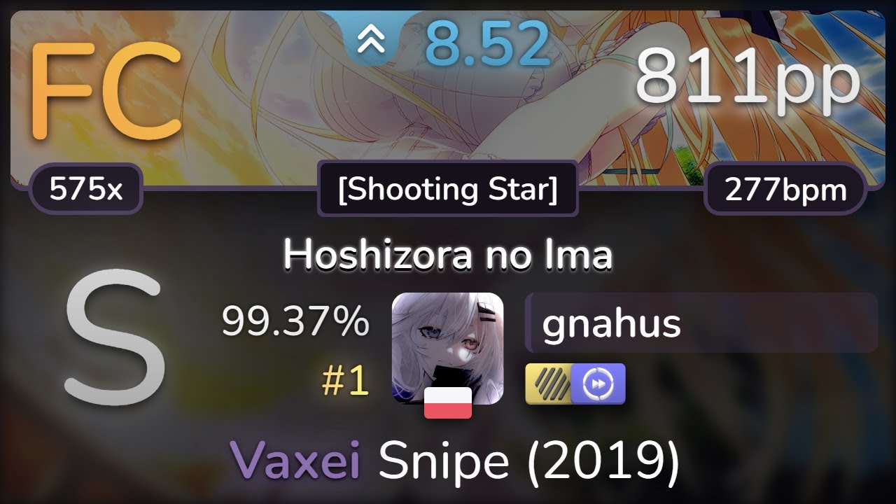 gnahus | Sagara Kokoro - Hoshizora no Ima [Shooting Star] +HDDT 99.37% ...