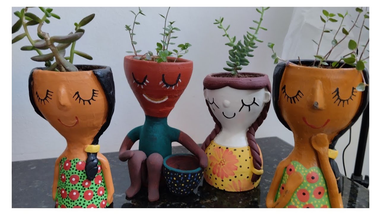 Bonecas 💞 De Barro Para Jardins - YouTube