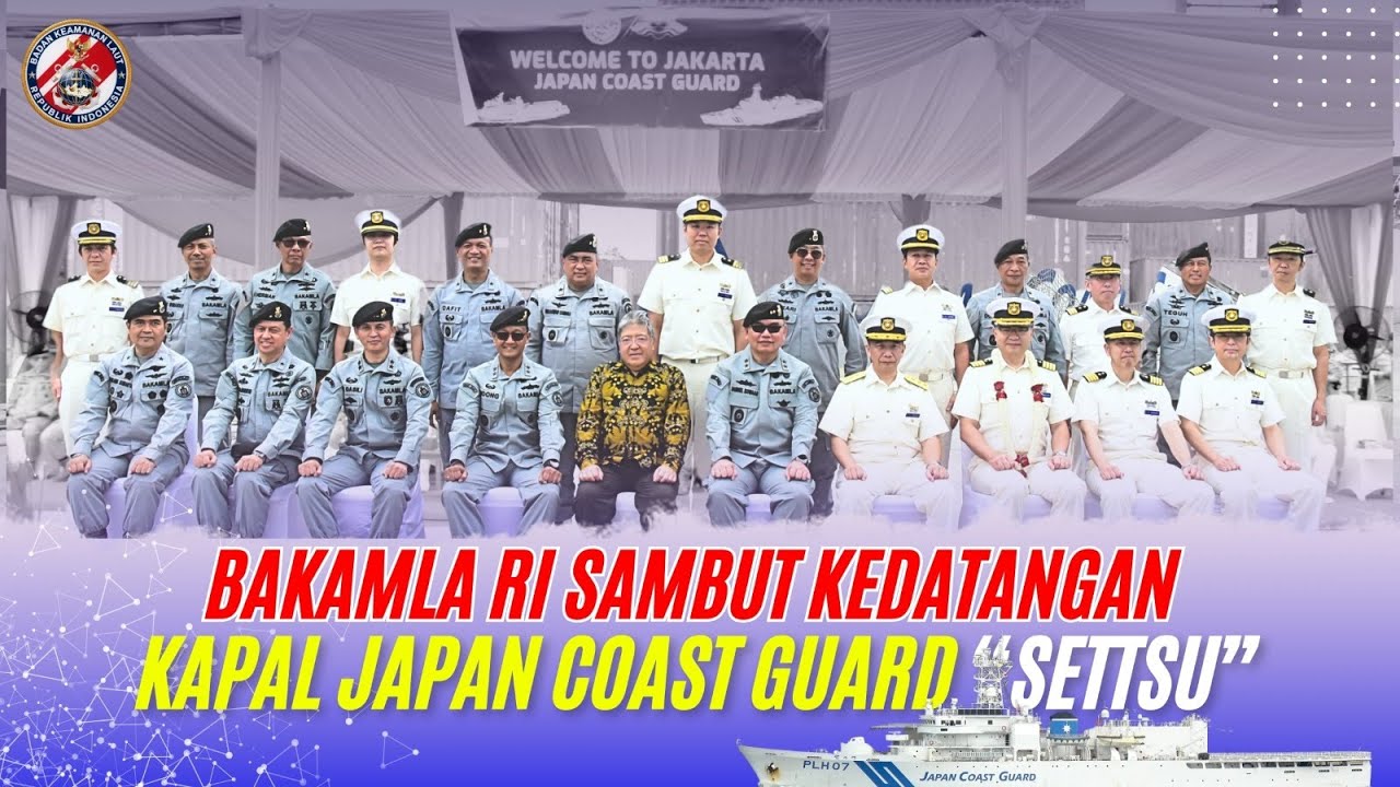 Bakamla RI Sambut Kapal Japan Coast Guard Settsu - YouTube