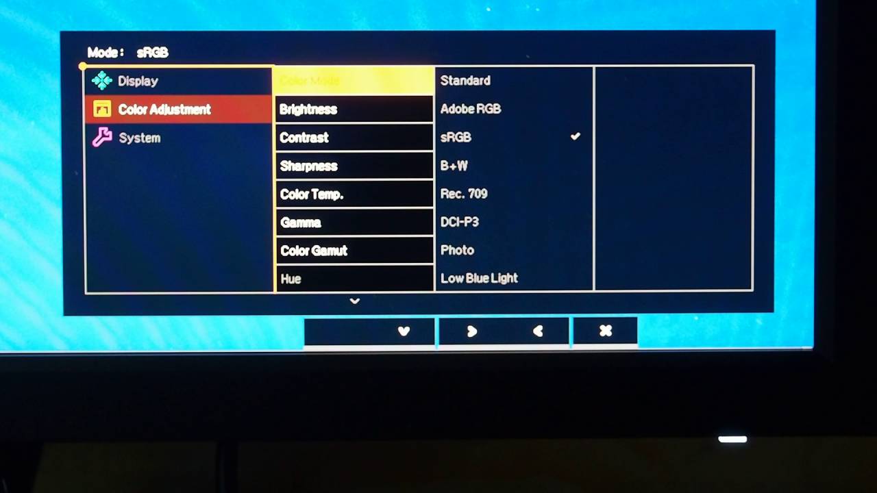 BENQ SW2700PT Menu - YouTube