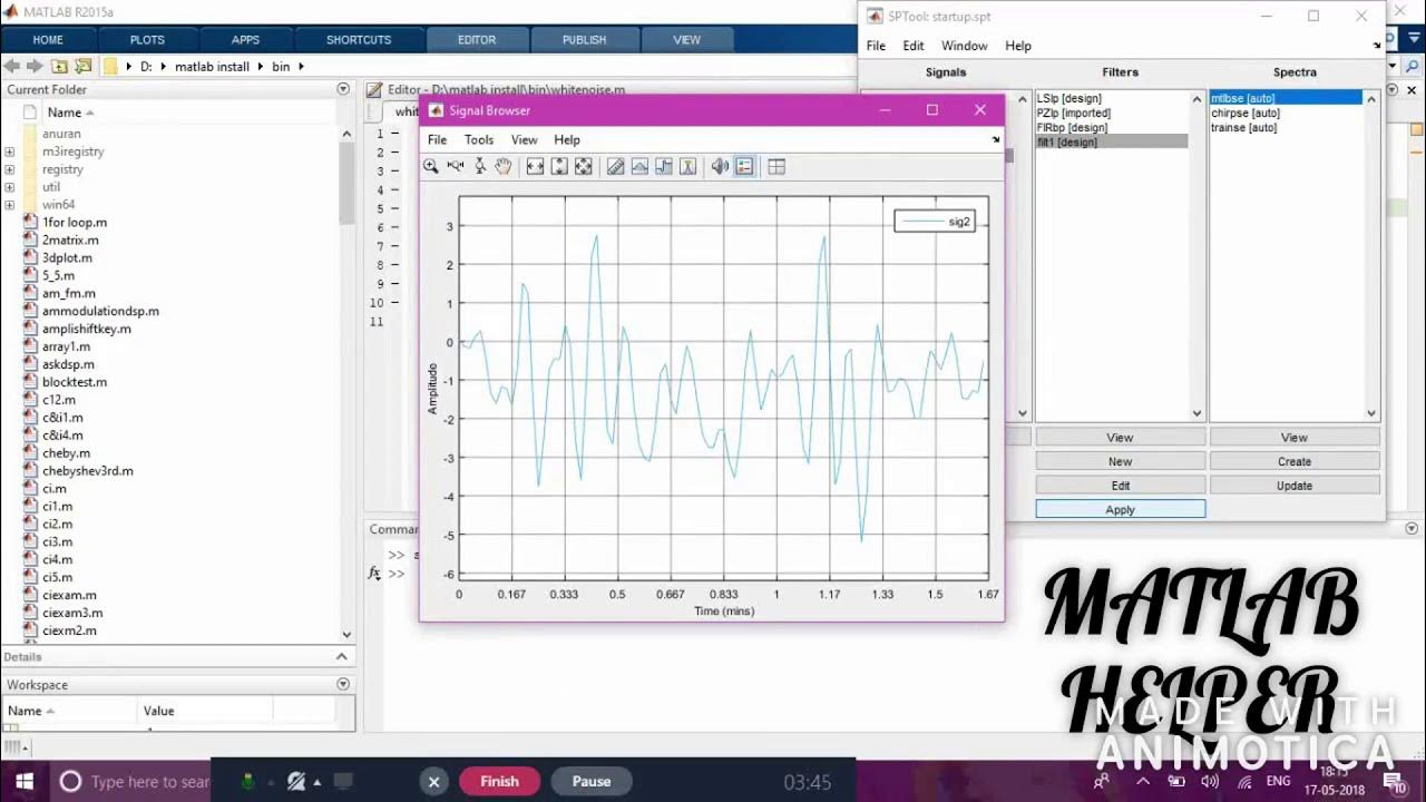MATLAB Signal Analysis Sp Tool - YouTube