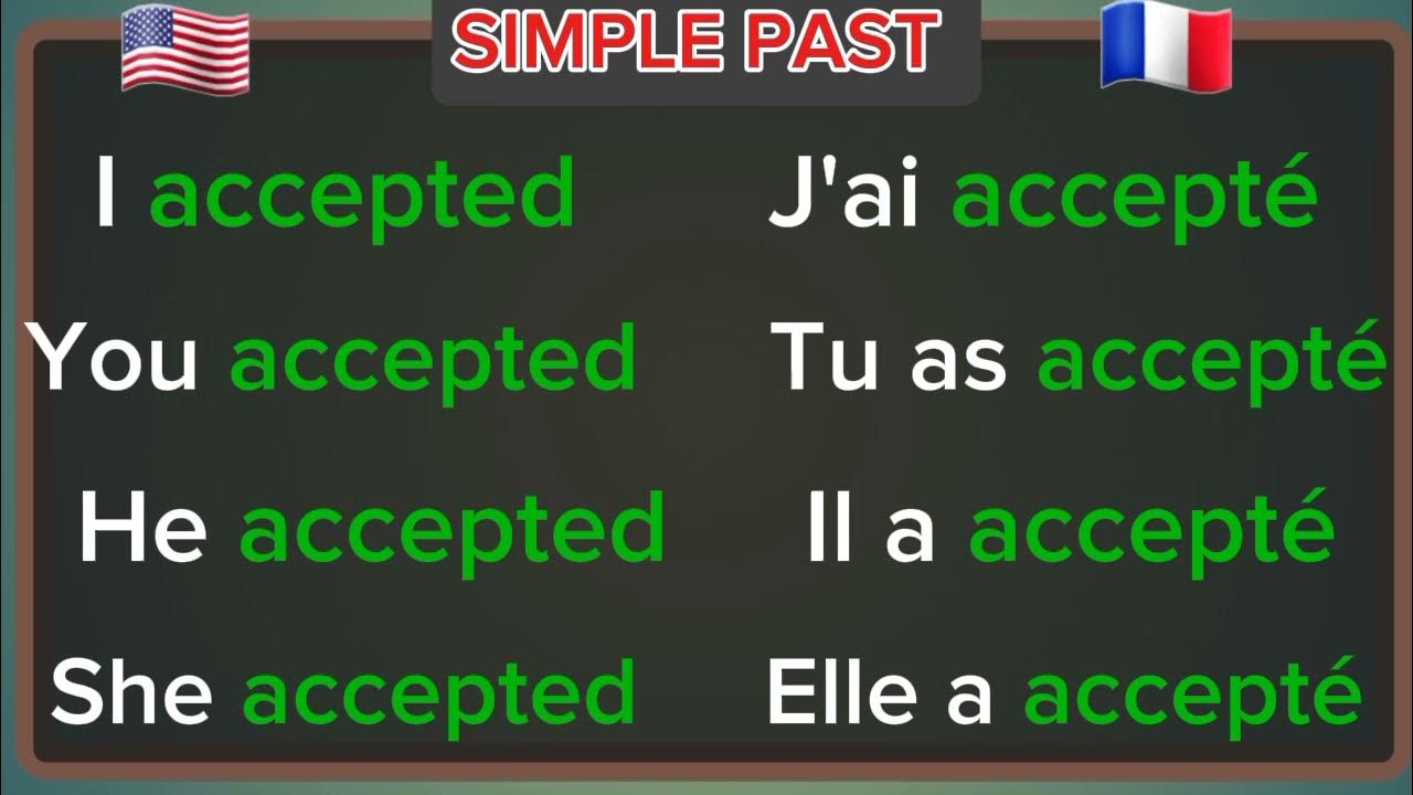 Conjugation of the Verb To Accept | Conjugaison du Verbe To Accept - YouTube