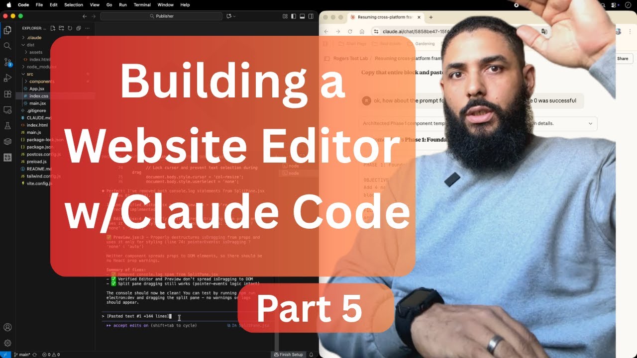 Building a Website Editor with Claude Code - Part 5 - YouTube