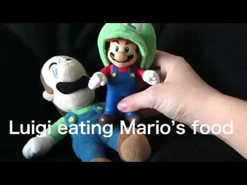 Luigi eating Marios food - YouTube