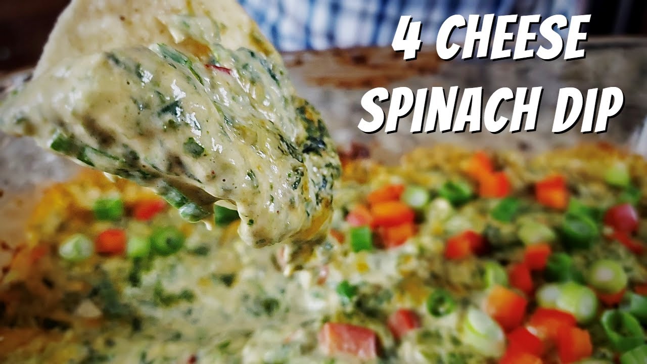 Four Cheese Spinach Dip | There's 4 Cheeses! 4!! - YouTube